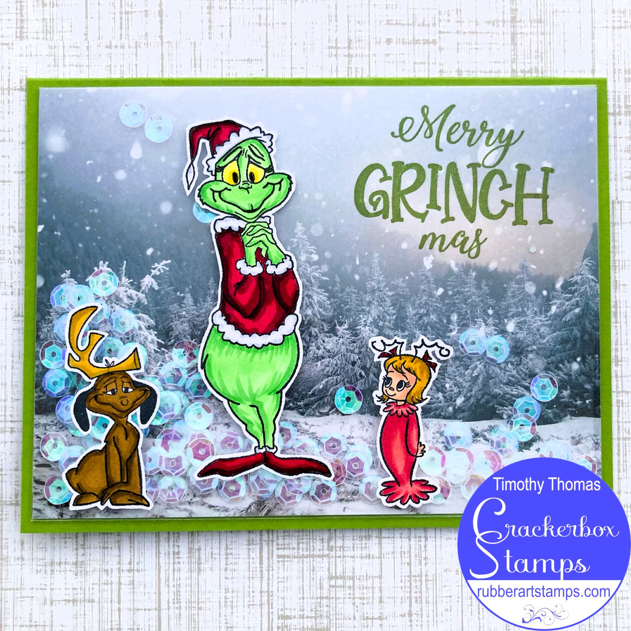 Grinch and Max - Crackerbox Stamps