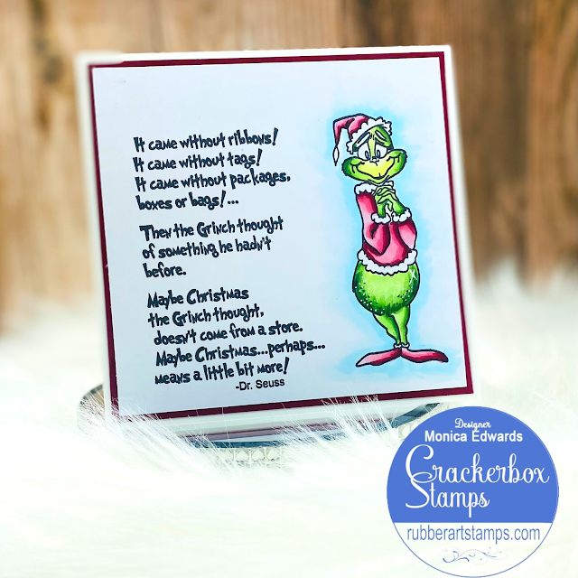 Grinch And Long Saying Card - Crackerbox Stamps