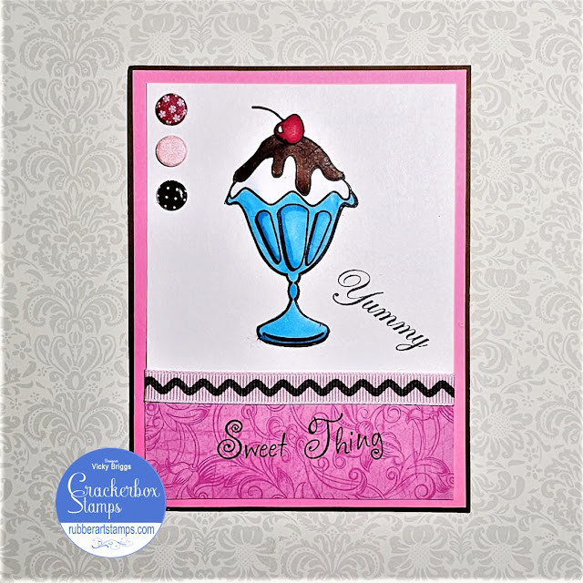 You Are A Sweet Thing Ice Cream Card - Crackerbox Stamps