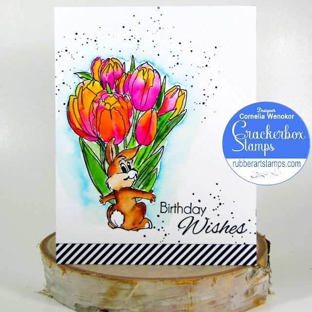 Bunny Has Your Birthday Flowers Card