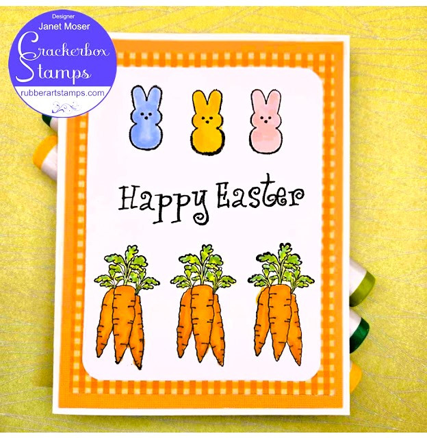 Easter Peeps And Carrots Card