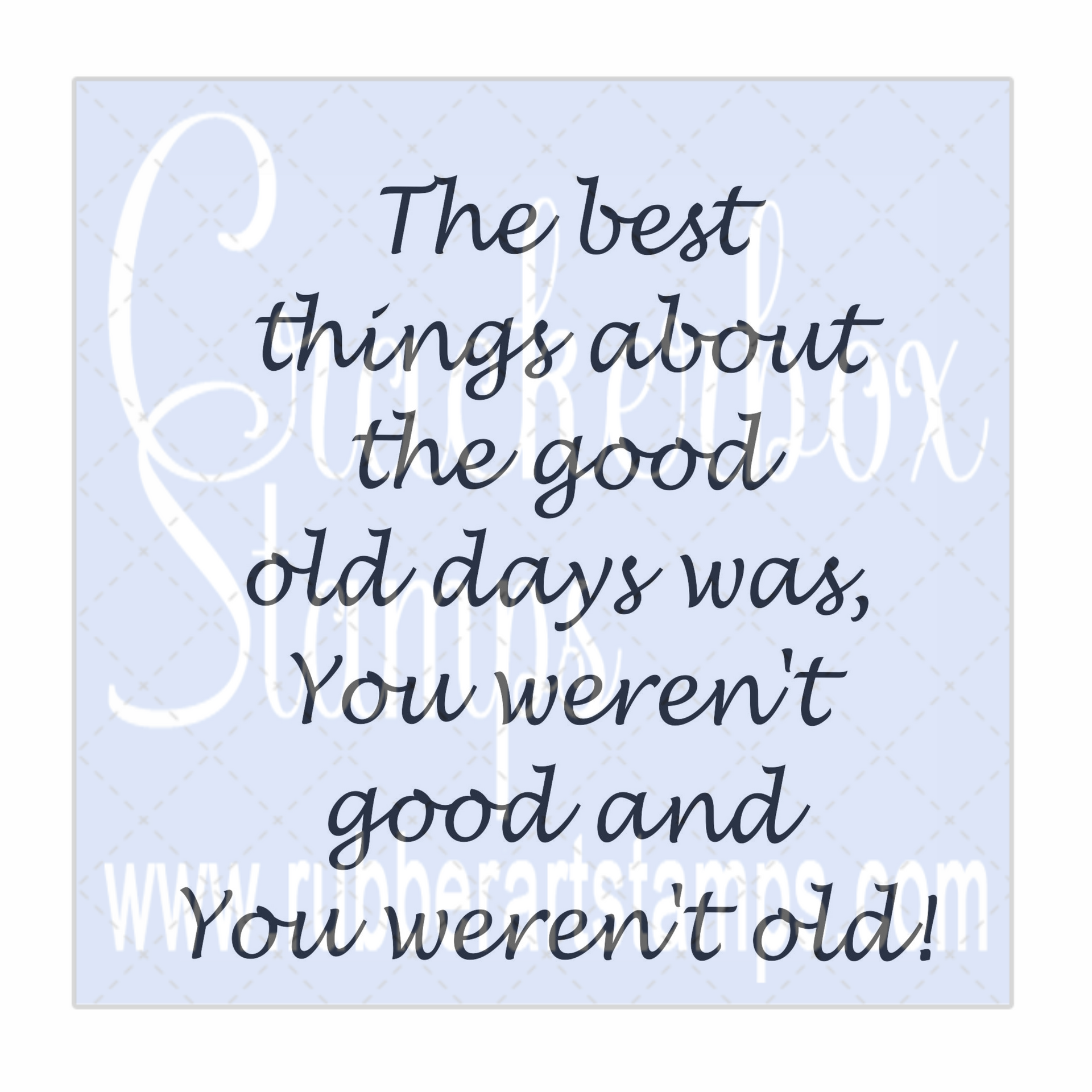 Good Old Days - Crackerbox Stamps