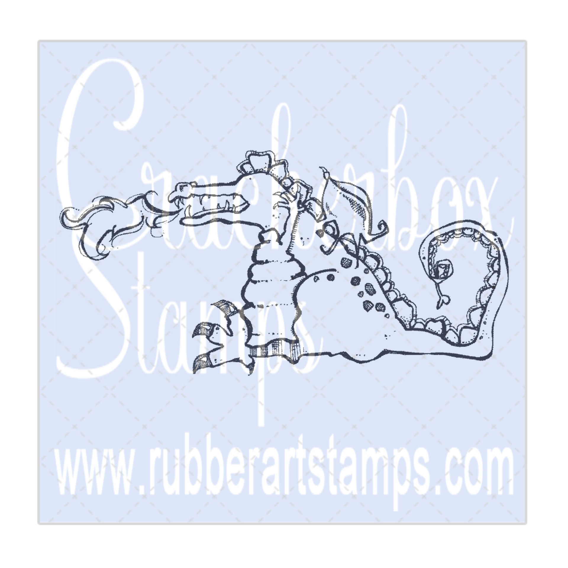 Dragon with Fire - Crackerbox Stamps