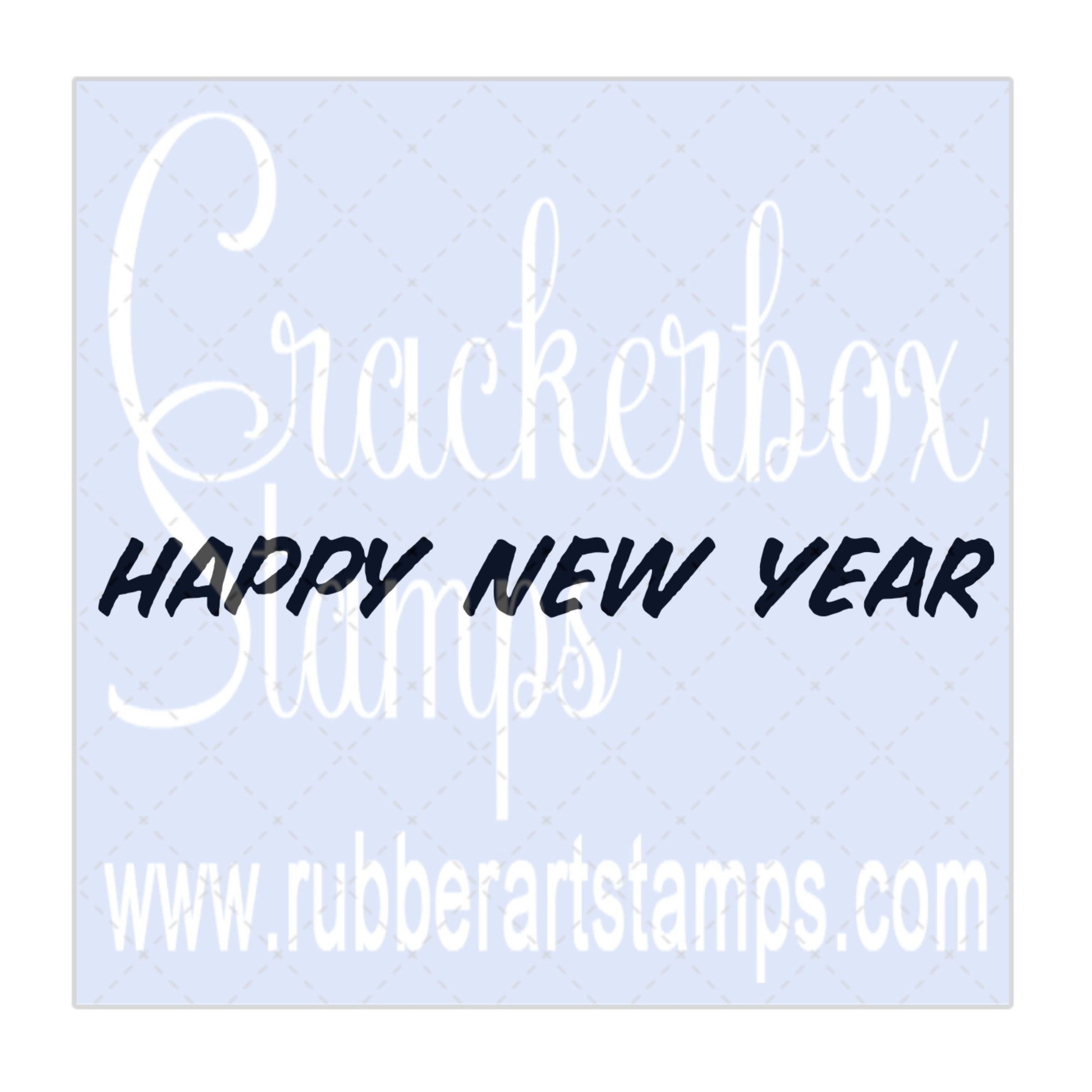 Happy New Year Script - Crackerbox Stamps
