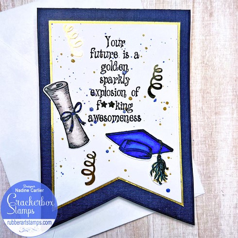 Golden Future Graduation Card - Crackerbox Stamps