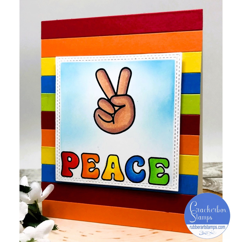 Rainbow of Peace - Crackerbox Stamps