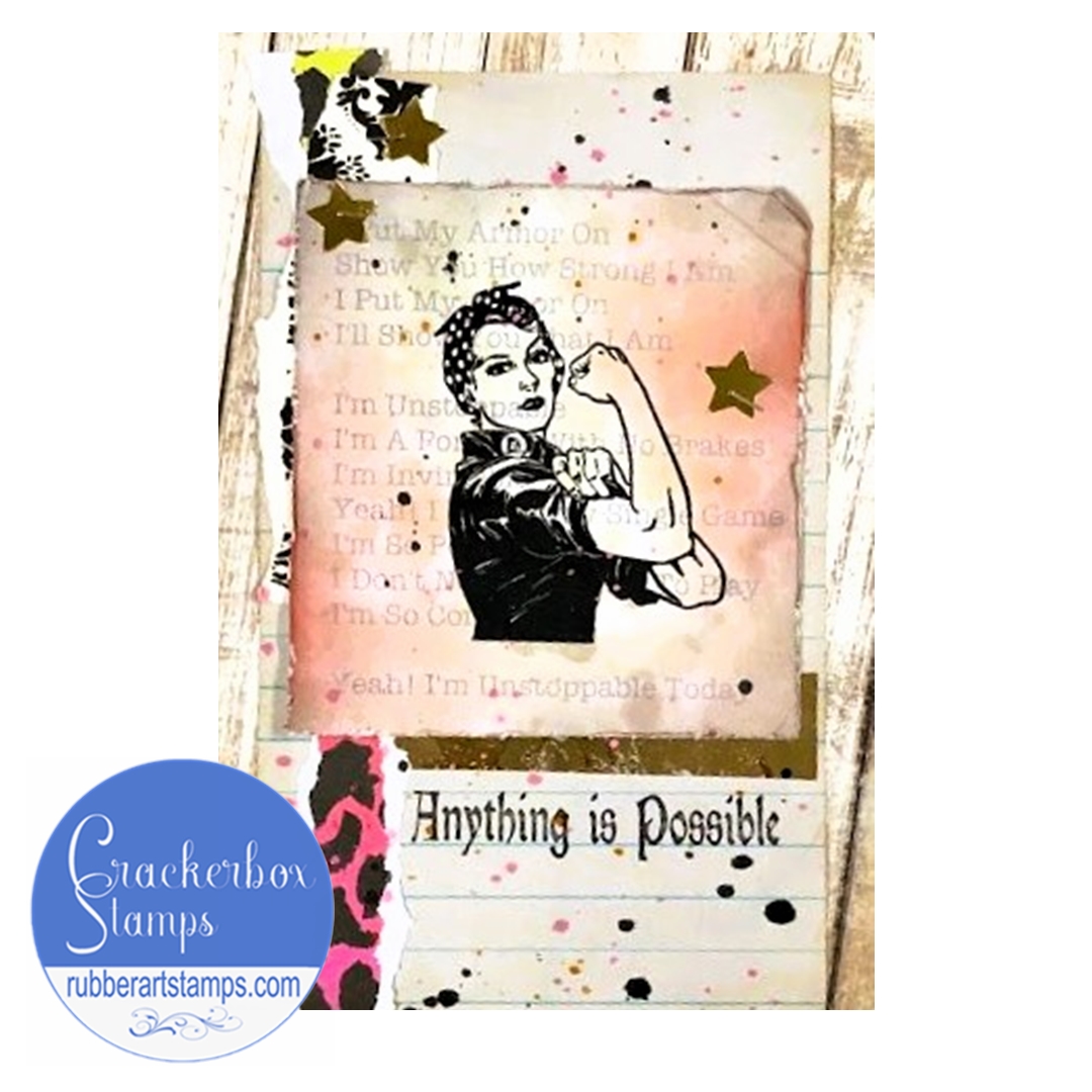 Mix Media Woman Tag