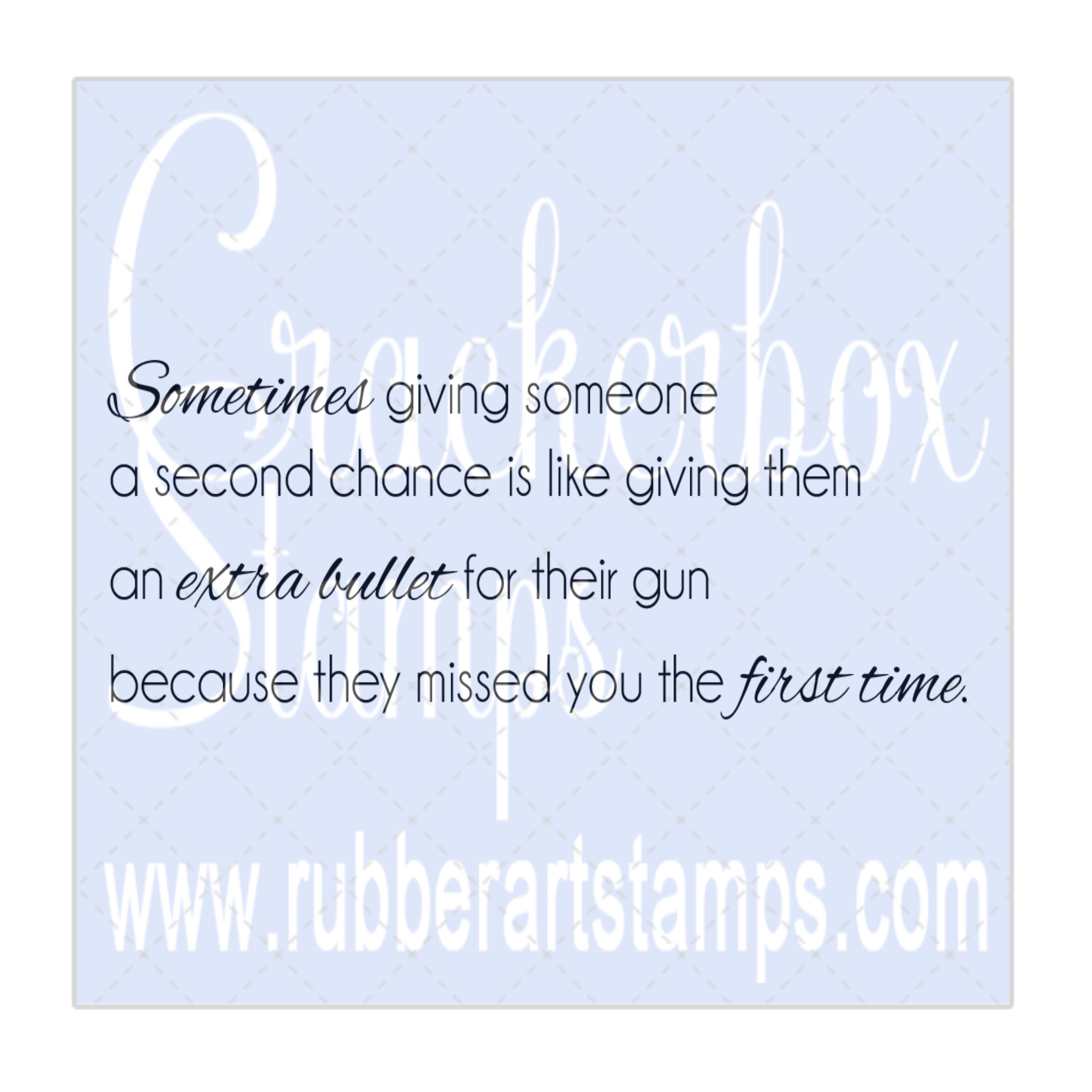 Second Chance - Crackerbox Stamps