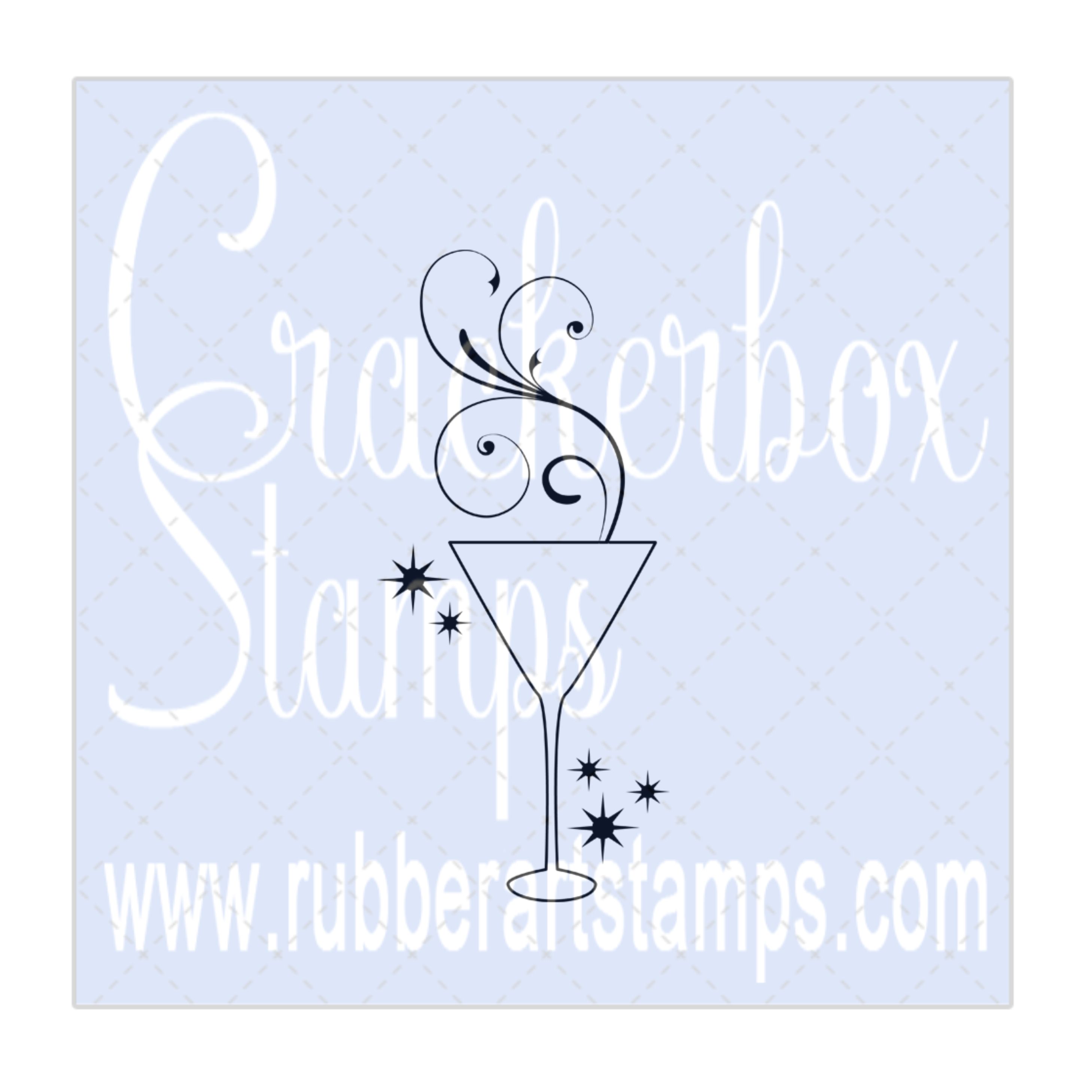 Martini Swirl - Crackerbox Stamps