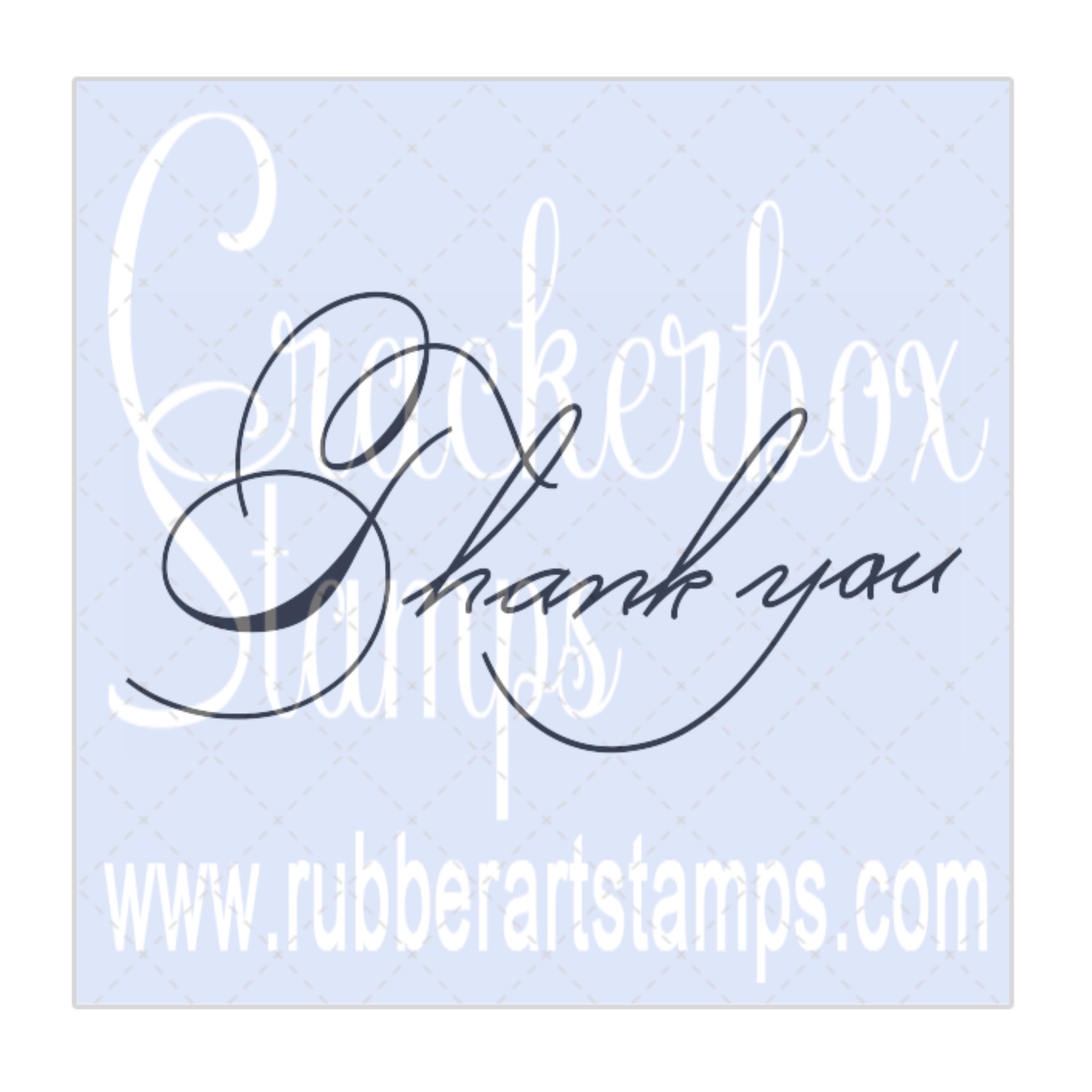 Thank You Script - Crackerbox Stamps