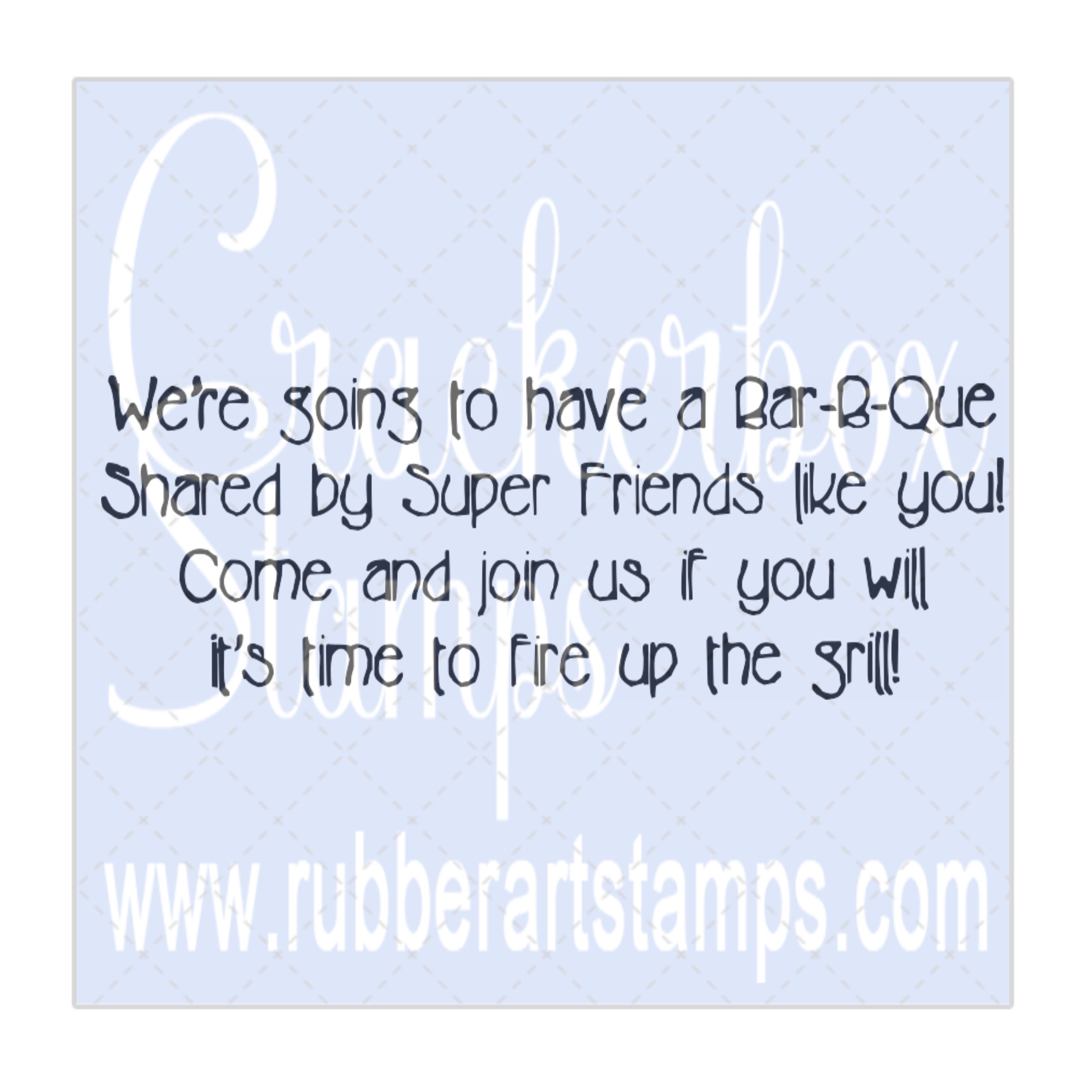 Fire Up The Grill - Crackerbox Stamps