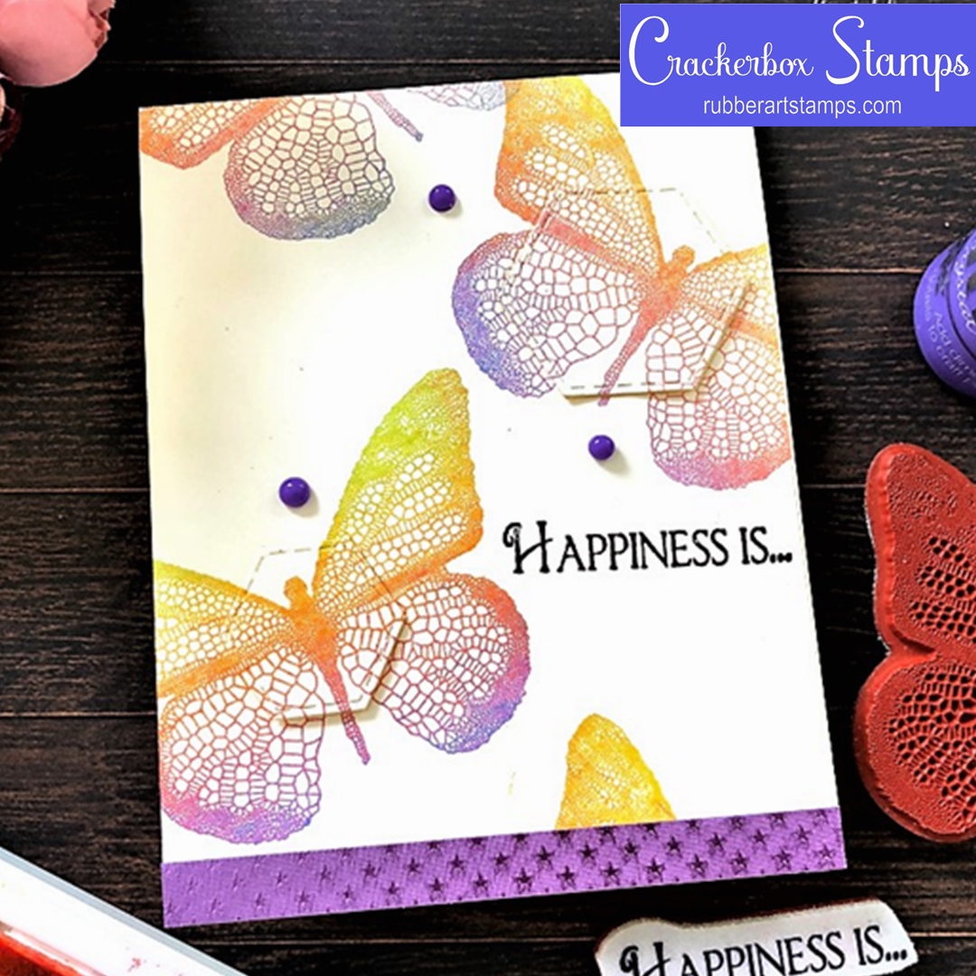 Happy Fancy Butterfly - Crackerbox Stamps