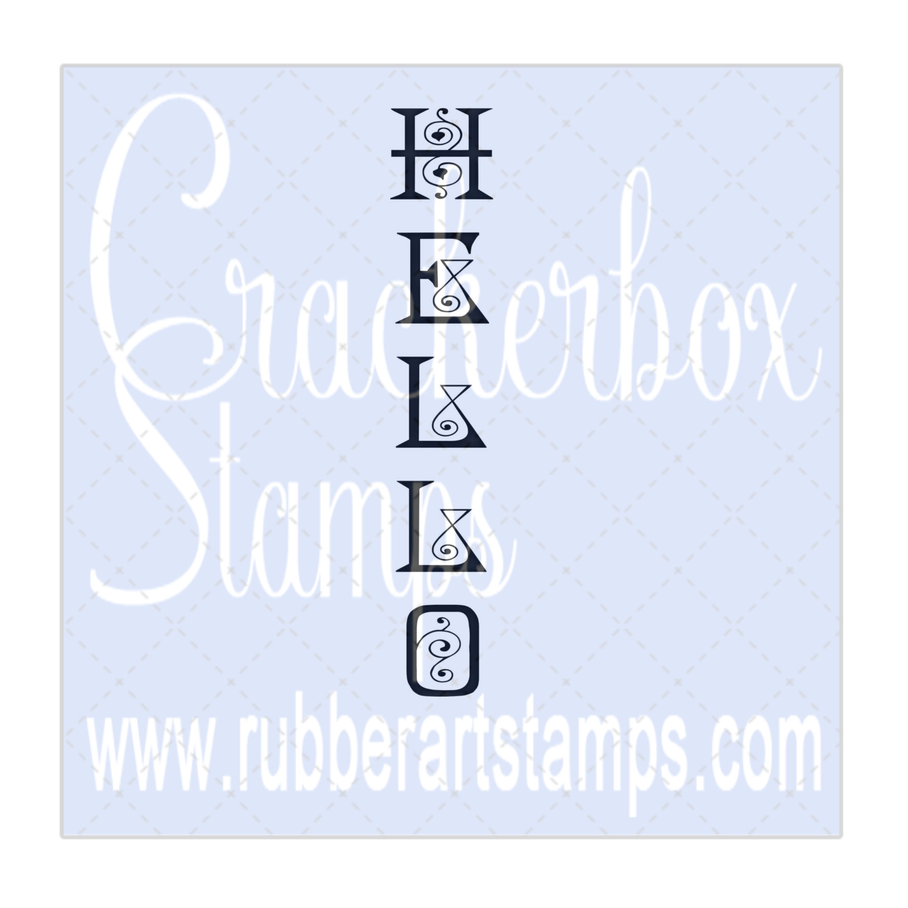 Hello Vertical - Crackerbox Stamps