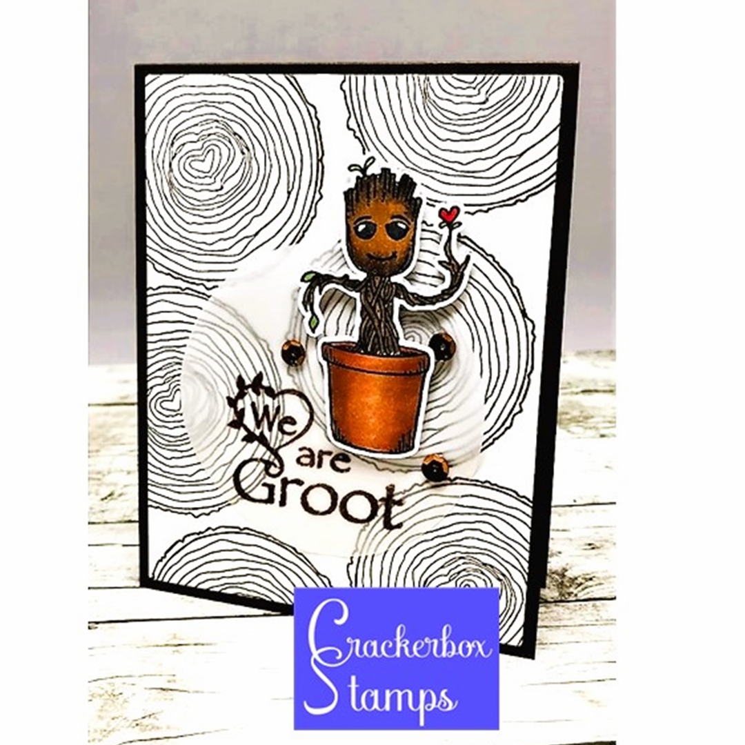 Happy Groot - Crackerbox Stamps
