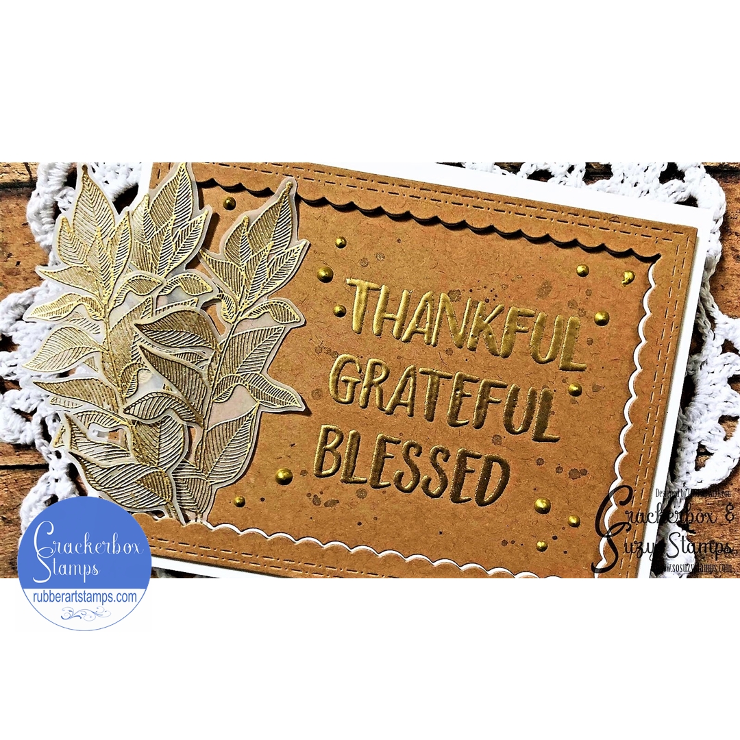 Thankful And Blessed Card - Crackerbox Stamps