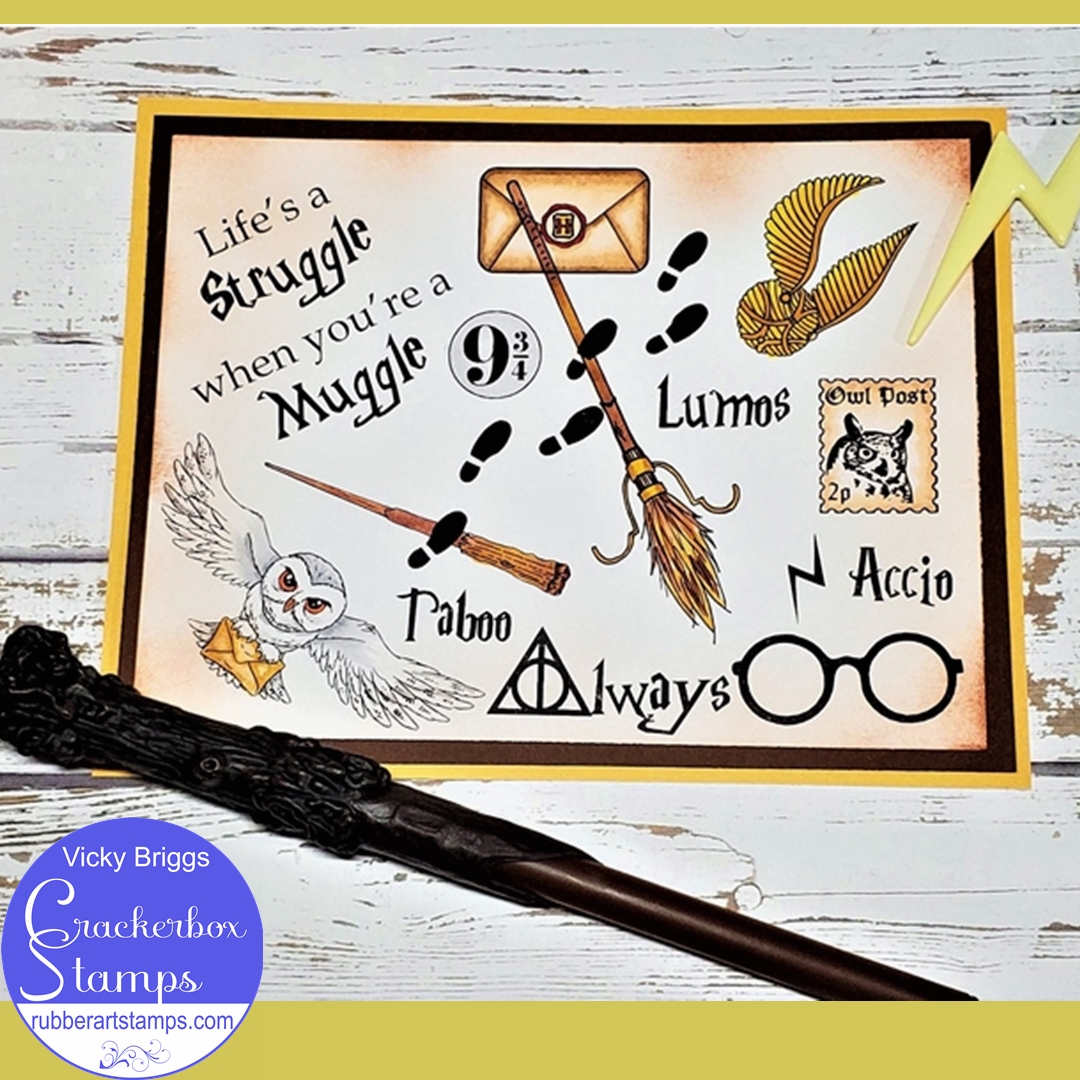 Magic Words Accio and Expecto Patronum - Crackerbox Stamps