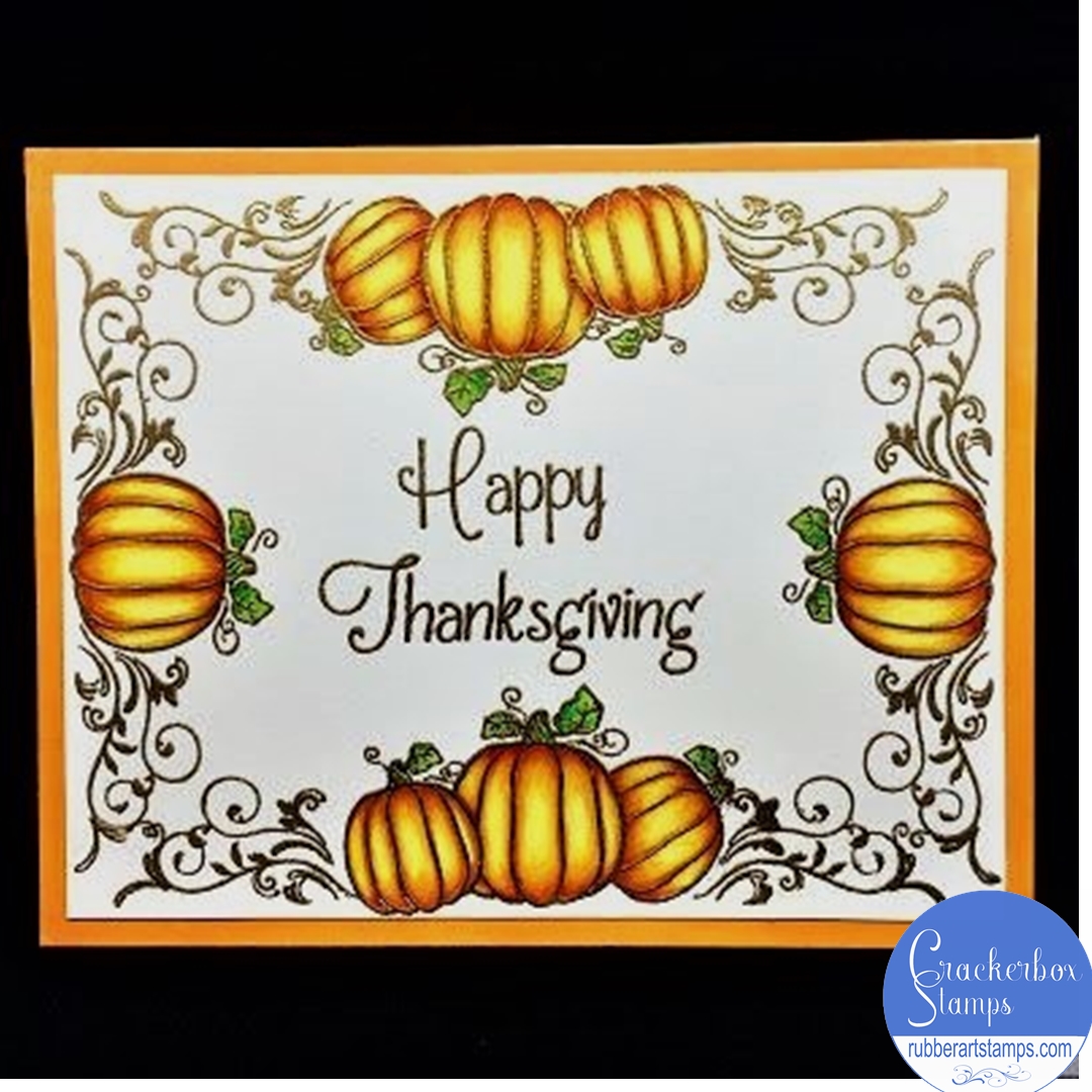 Pumpkin Border - Crackerbox Stamps