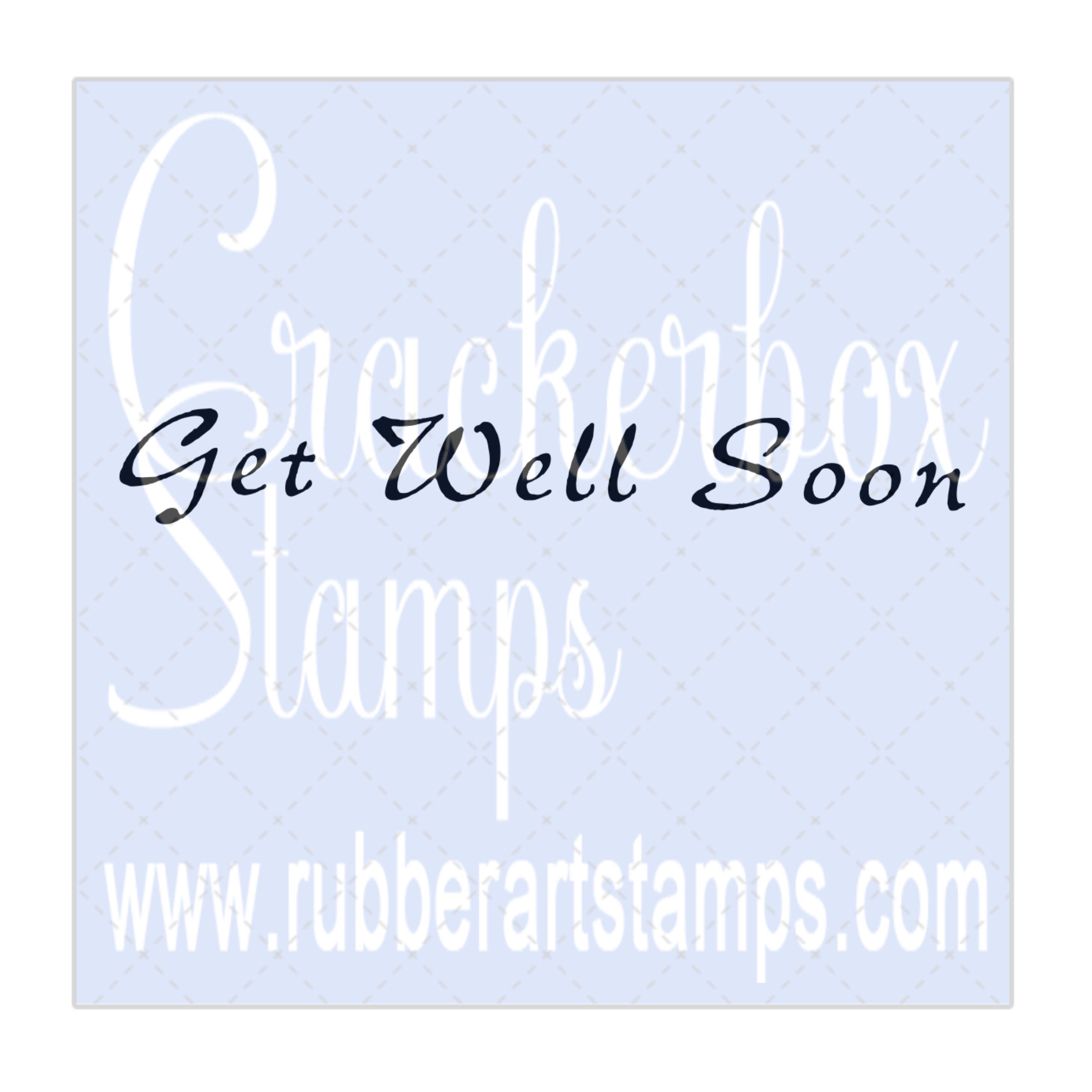 Get Well Long Light - Crackerbox Stamps