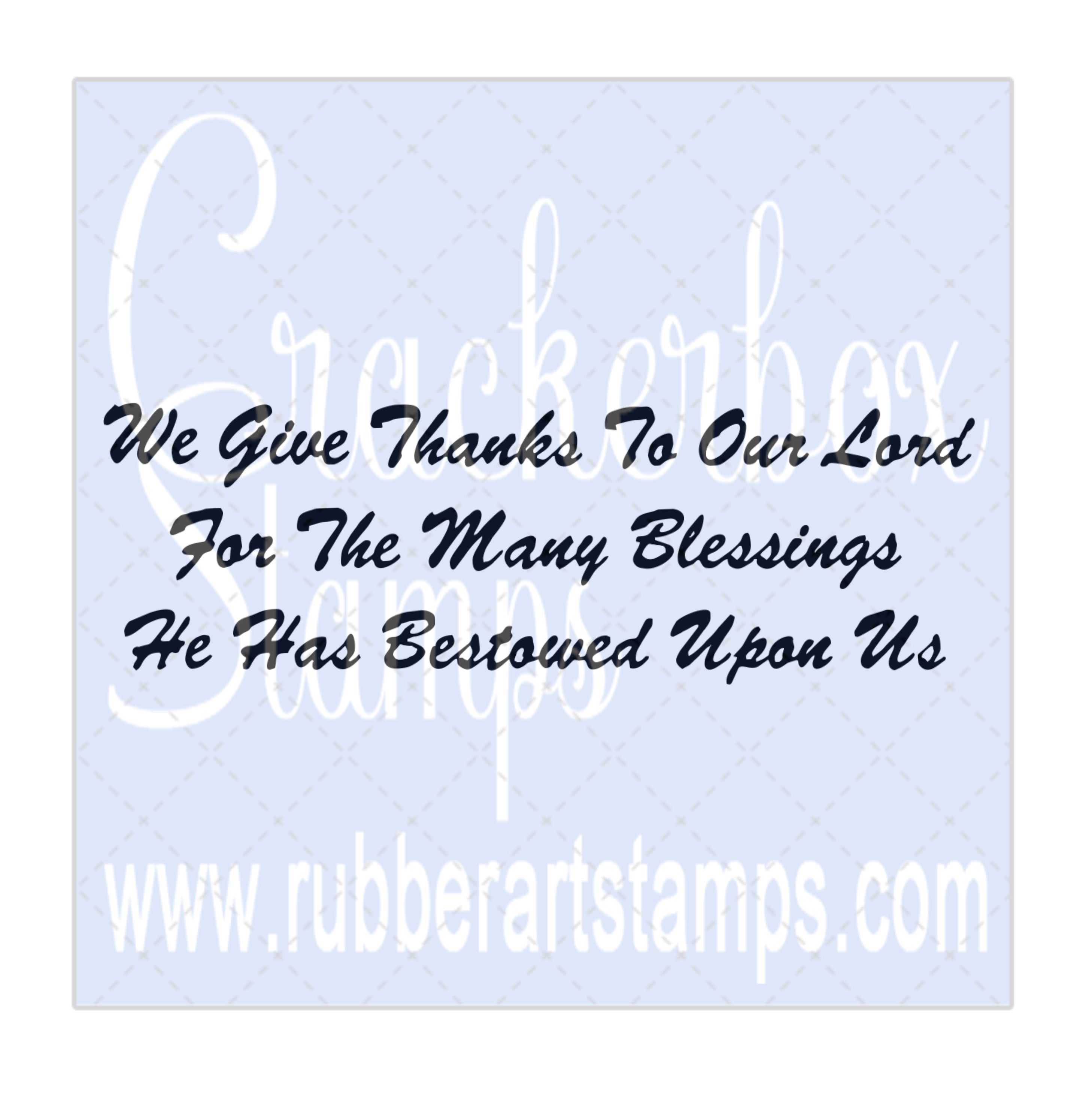 We Give Thanks - Crackerbox Stamps