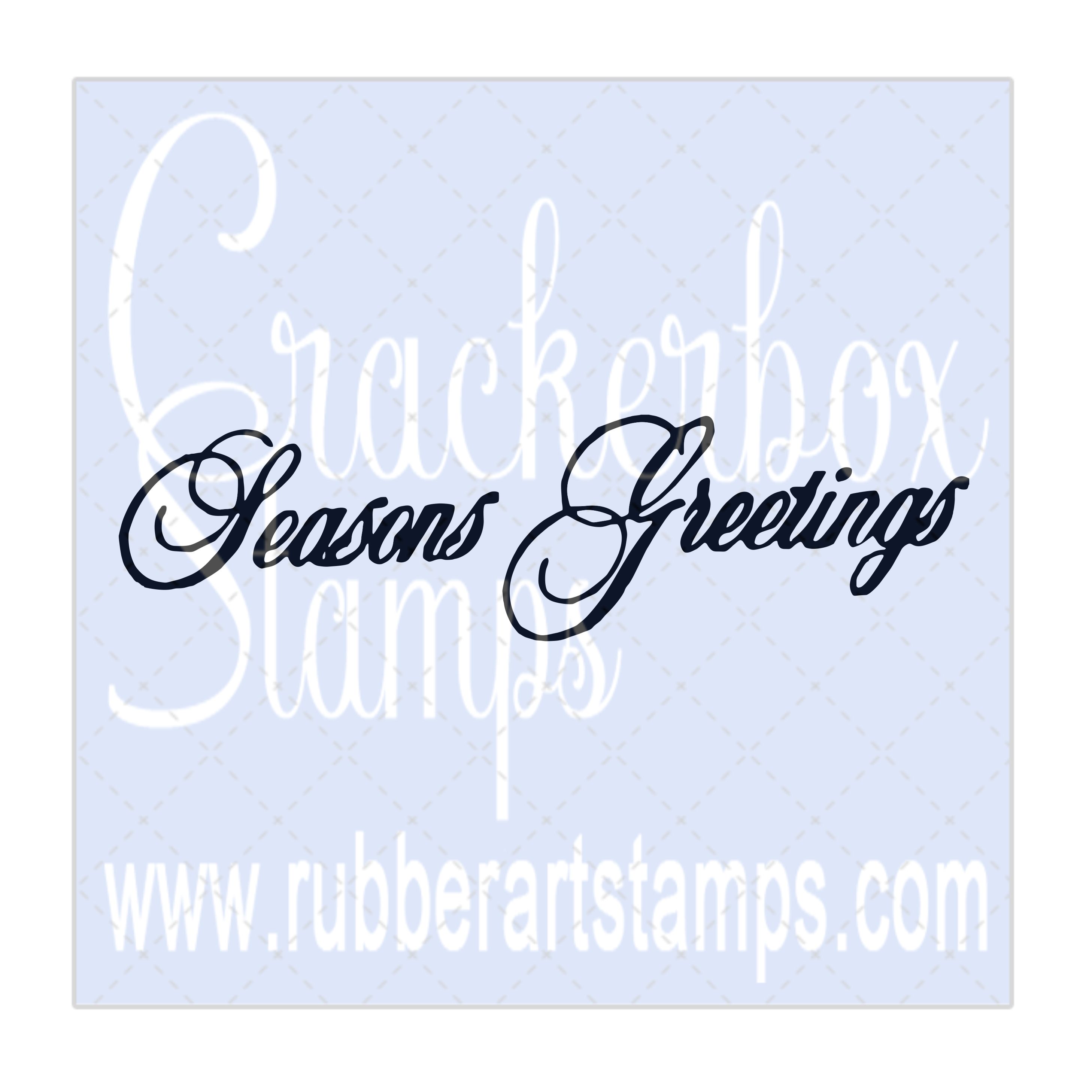 Season Greetings Script - Crackerbox Stamps