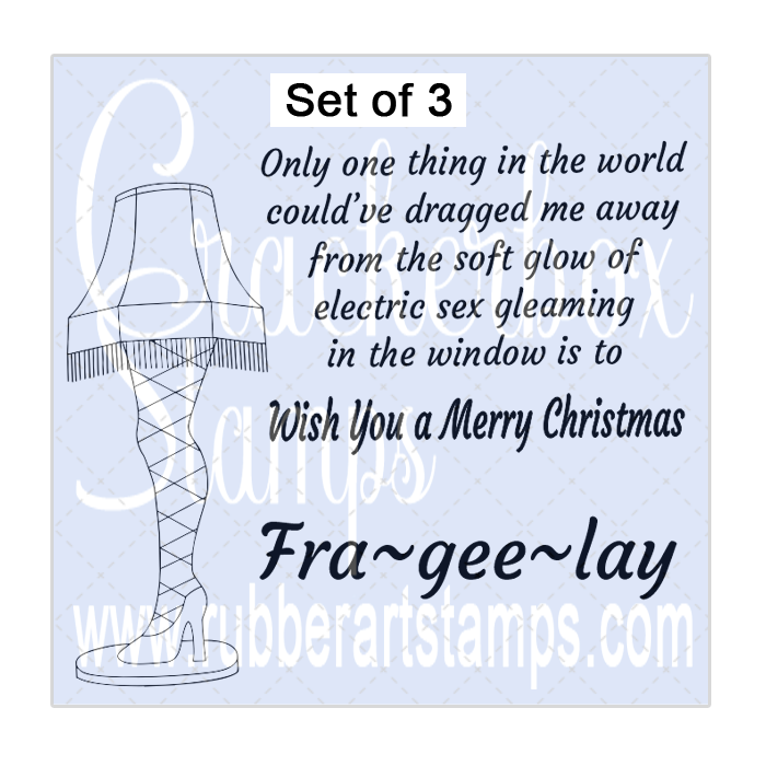 Leg Lamp & Sayings Set of 3 - Crackerbox Stamps