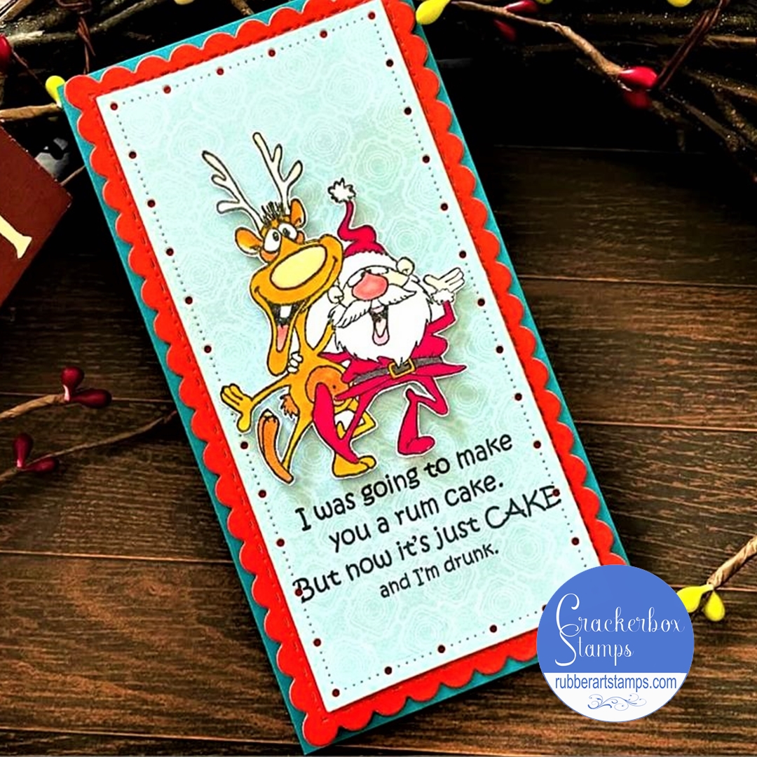 Rum Cake and Santa - Crackerbox Stamps