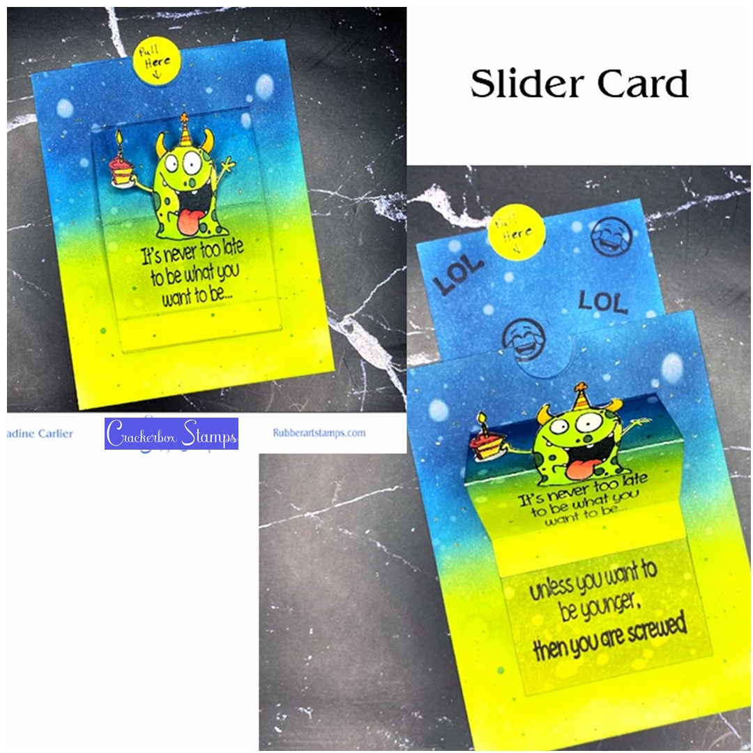 Alien Birthday LOL - Crackerbox Stamps