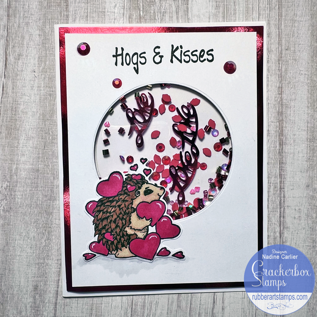 Hedgehog & Kisses - Crackerbox Stamps