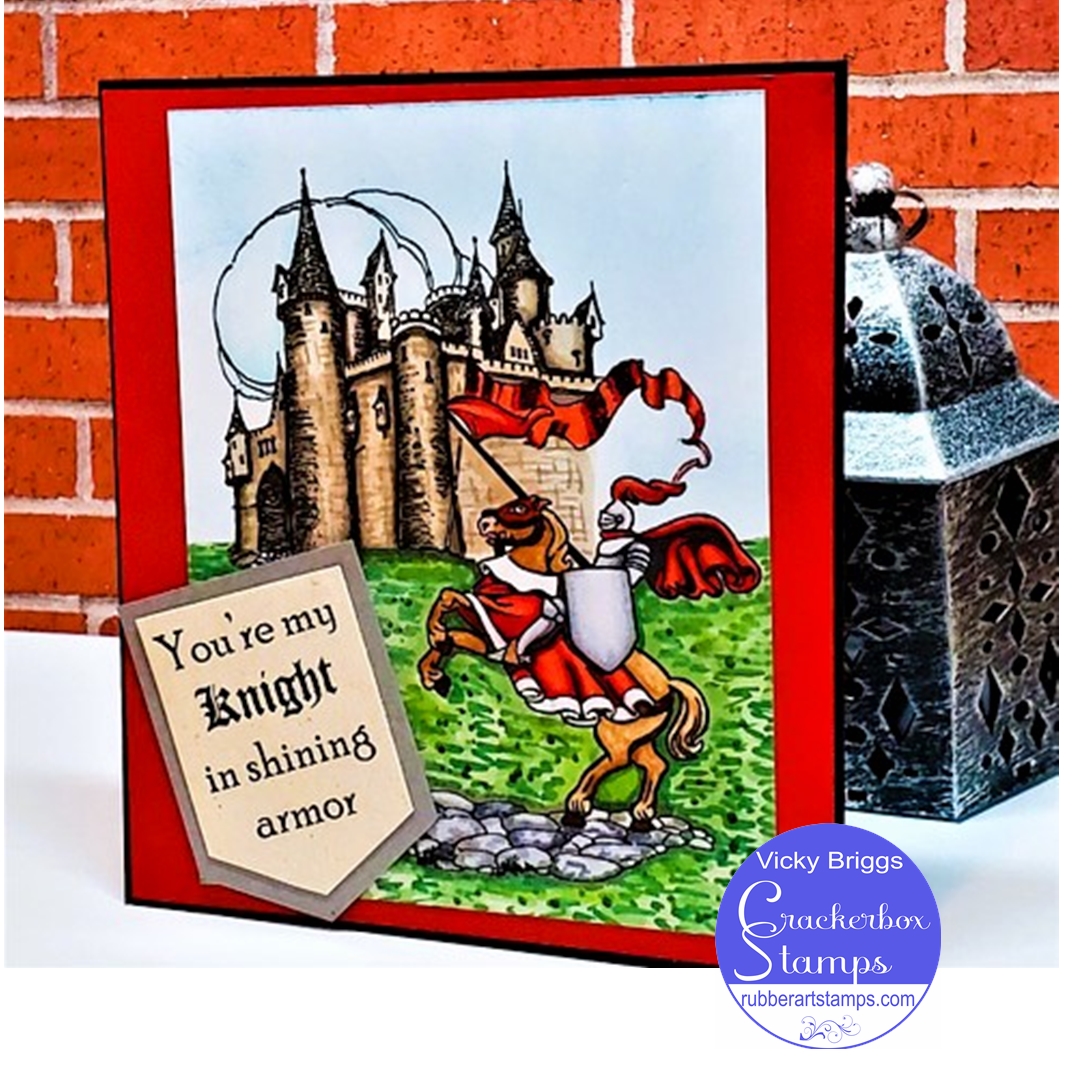 Knight & Sentiment Set of 2 - Crackerbox Stamps