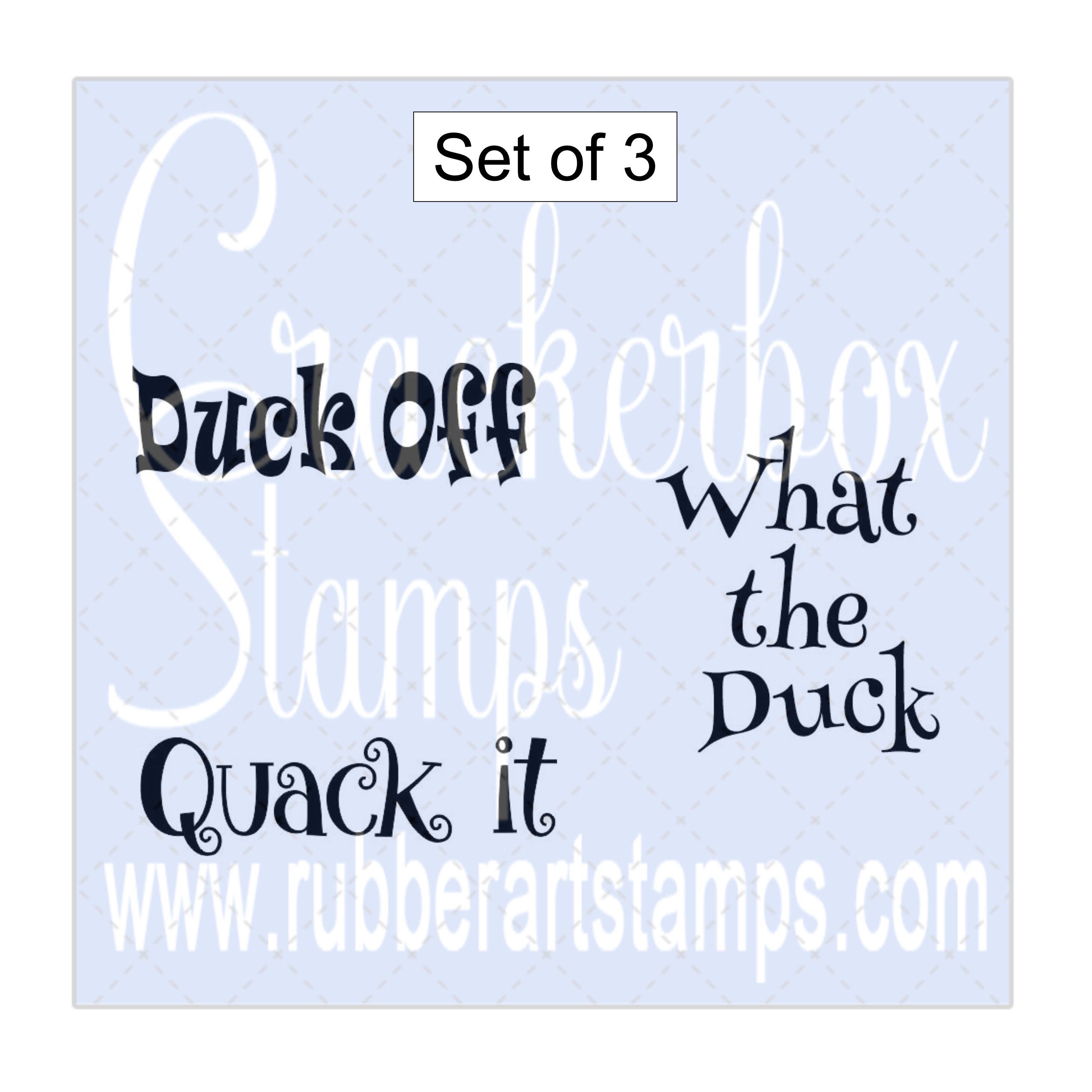 Duck Sayings set of 3 - Crackerbox Stamps
