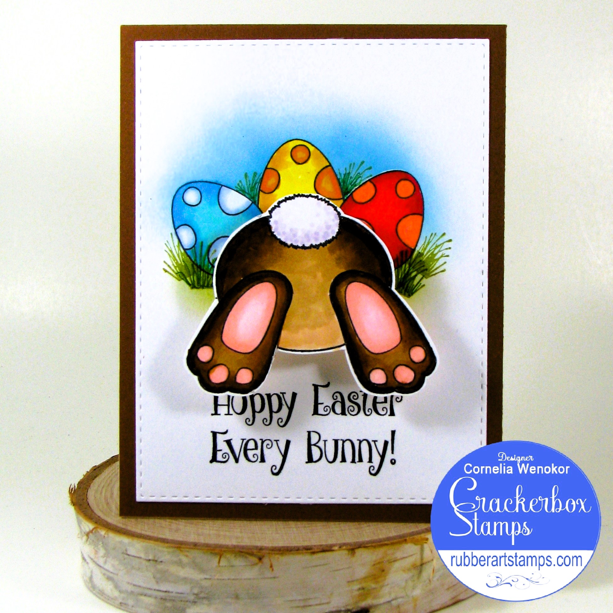 Bunny Leaving Eggs Card