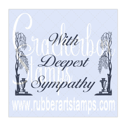 Sympathy with Border - Crackerbox Stamps
