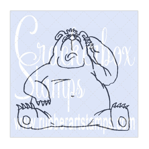 Bear Grumpy Bernard - Crackerbox Stamps