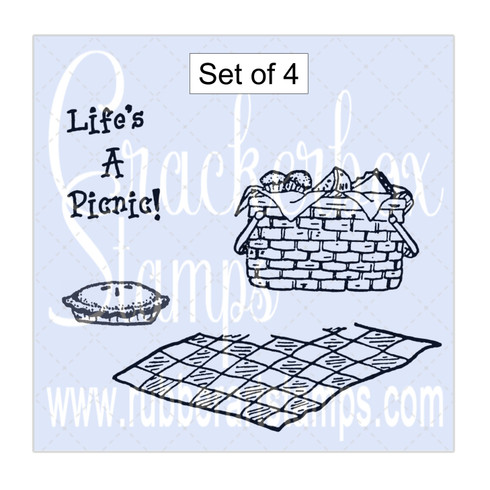 Picnic Set of 4 - Crackerbox Stamps
