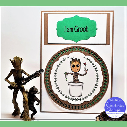 I Am Groot Card - Crackerbox Stamps