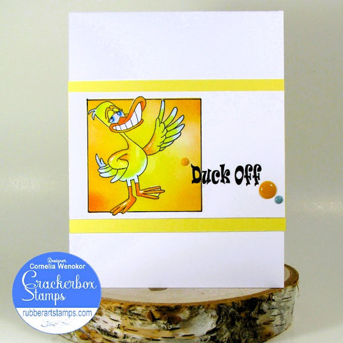 Yellow Duck Card - Crackerbox Stamps