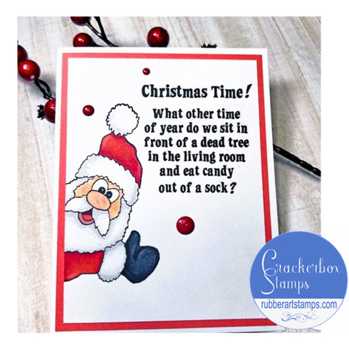 Santa Christmas Time Card
