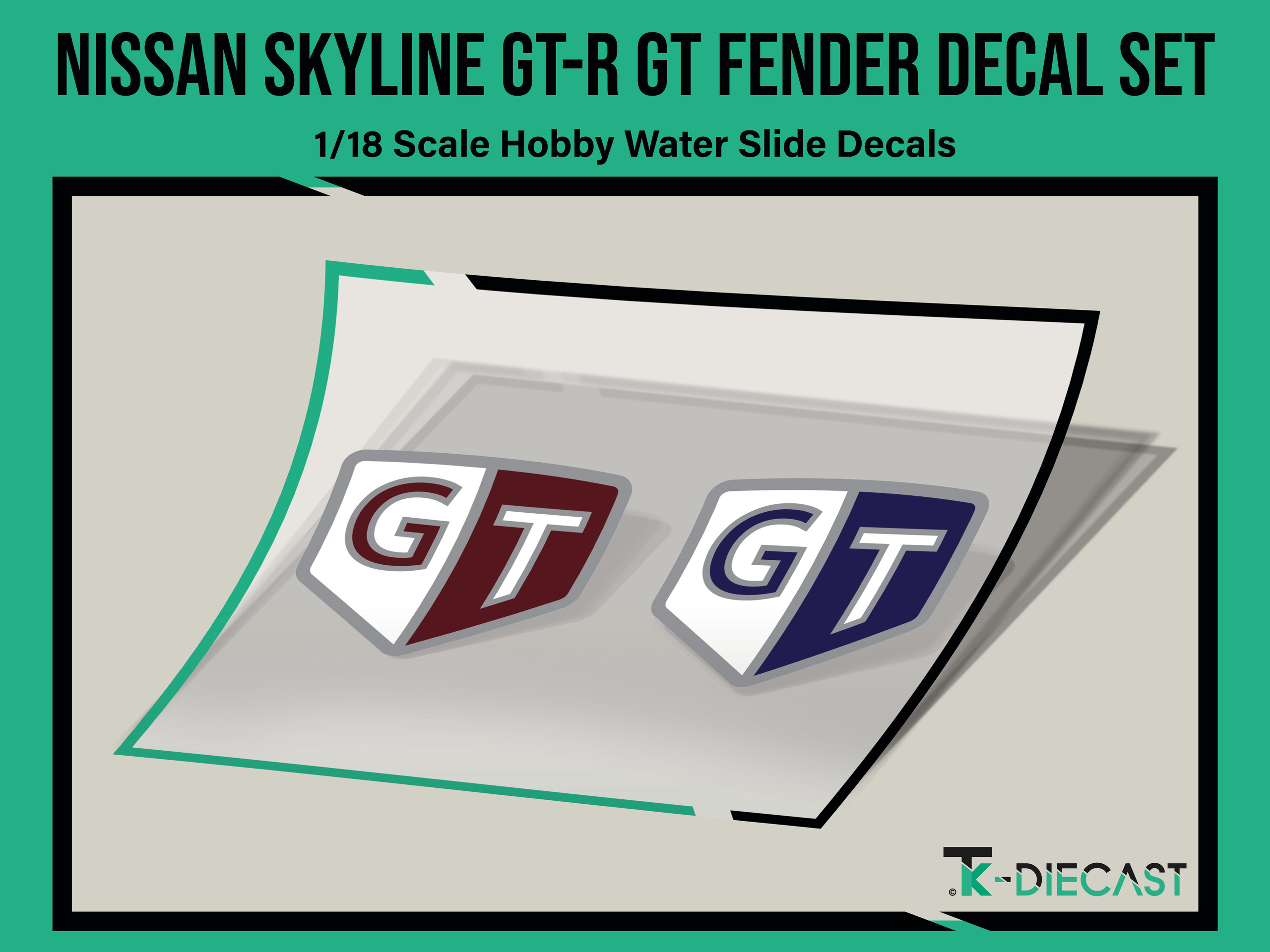 Nissan Skyline GT-R Heart Decal Set - Tk Diecast