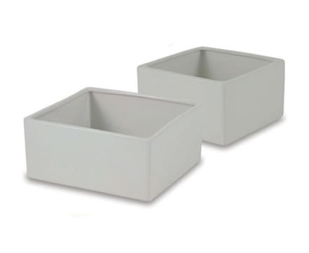 Square 4" Hi 8x8" Satin White