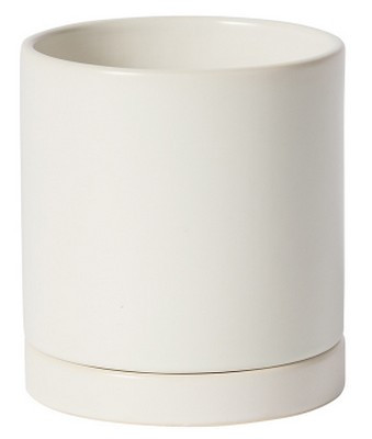 Romey Pot 4.25"Wx4.75"H White