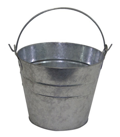 4" Pail w/Bail Hdle Galvanized