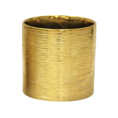 Etched Cylinder 6" High Gold