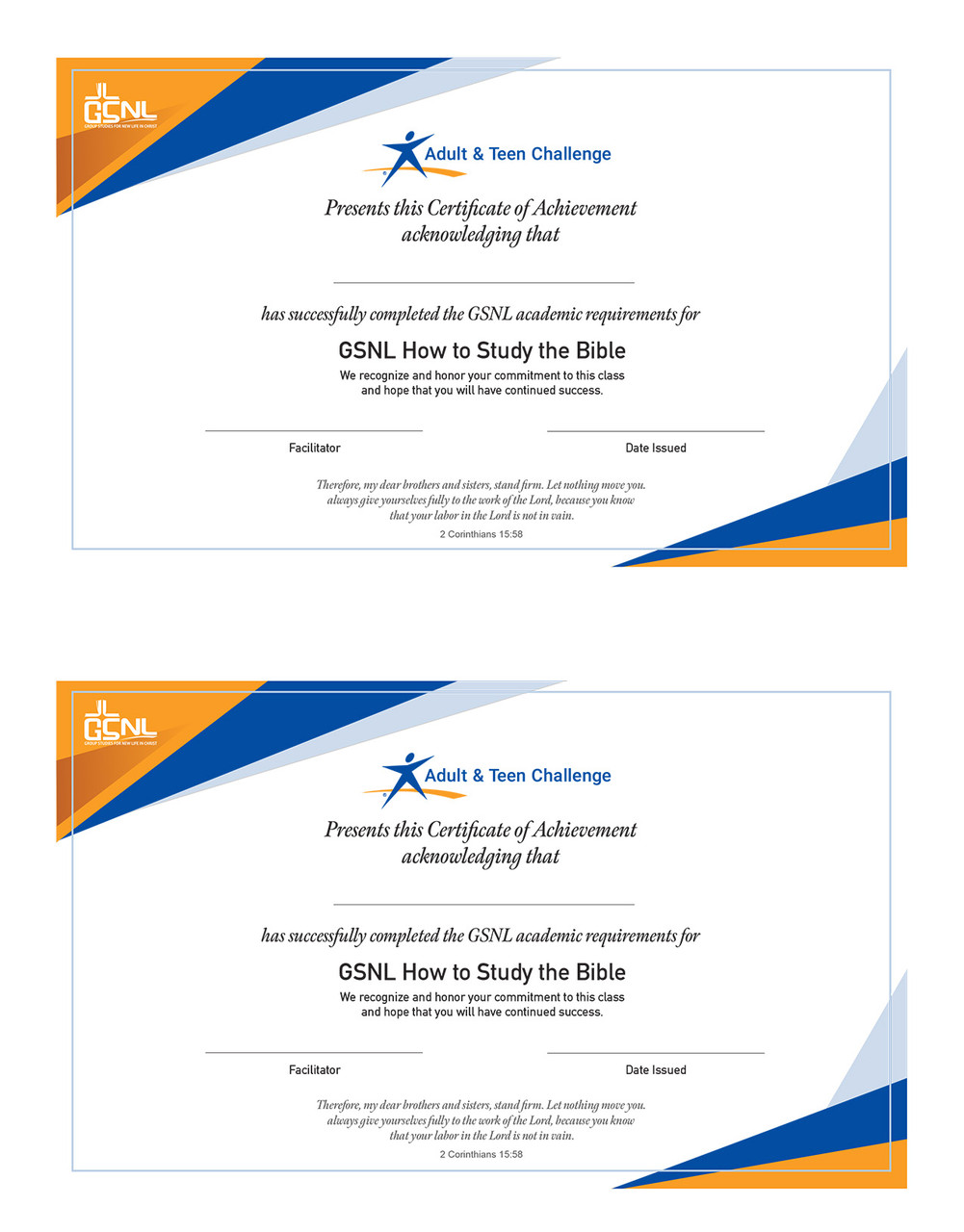 Certificate of Completion for Bible Study | Recognize Achievements ...