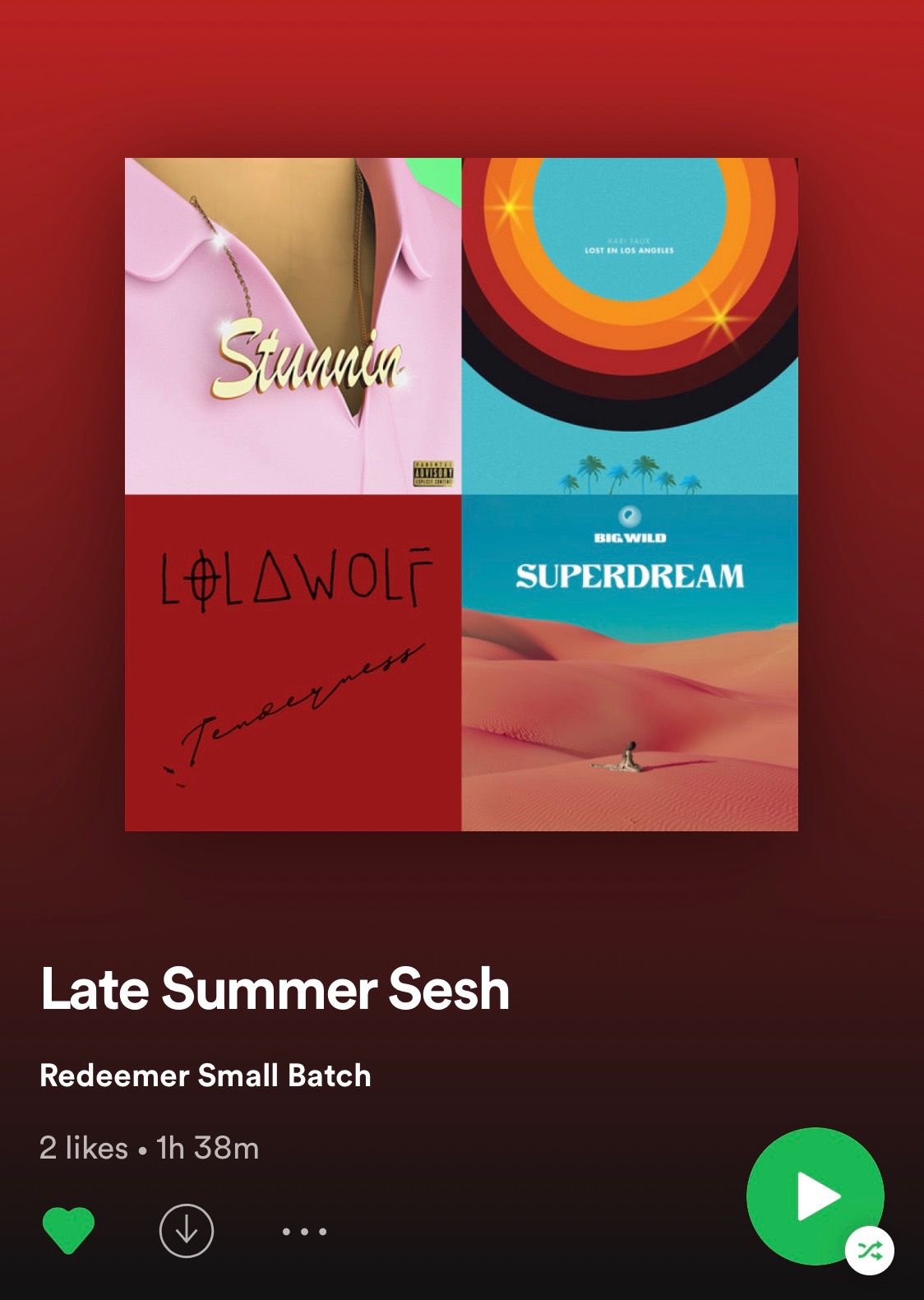 Late Summer Sesh Playlist - Redeemer Small Batch