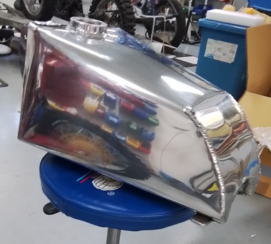 Gas Tank Maico 76-77 AW Replica Polished Aluminium - Maico at Chippys