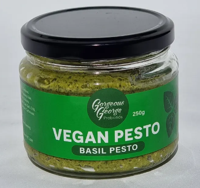 Basil Pesto Vegan Gorgeous George 250g - Organic Indulgence - Organic ...
