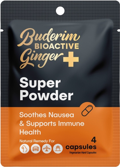 Bioactive Ginger+ Super Powder 4 capsules Travel Sachet - Buderim ...