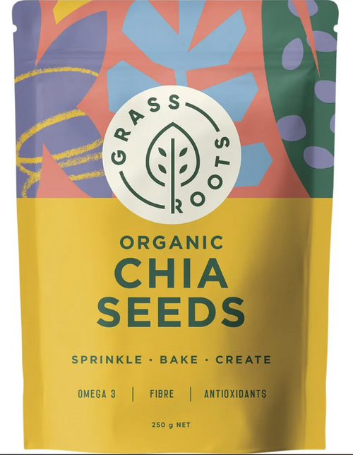 Chia Seeds Organic 250g - Grass Roots - Organic & Natural Store