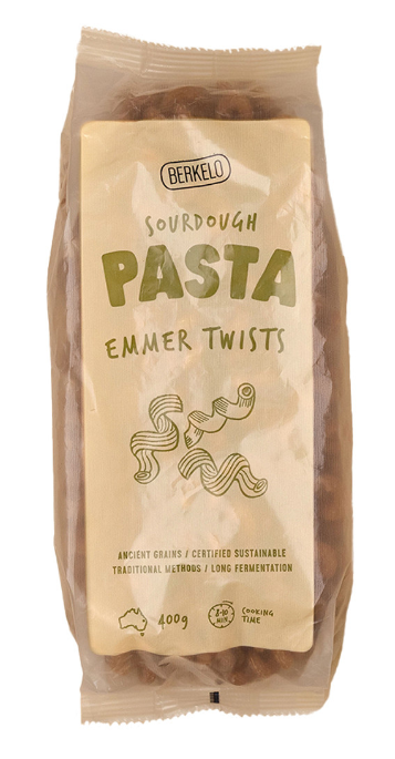 Pasta Emmer Sourdough Twists 400g - Berkelo - Organic & Natural Store
