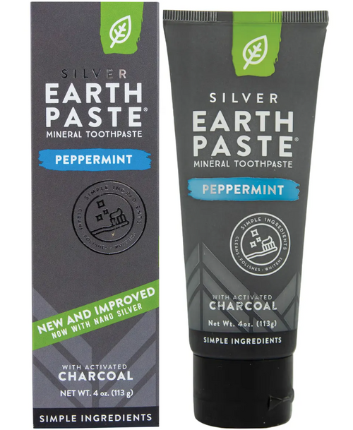 Toothpaste Peppermint Charcoal with Silver 113g - Redmond Earthpaste ...